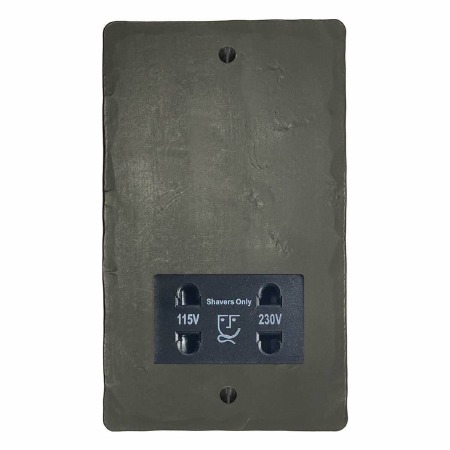 Hand Forged Shaver Socket Anthracite - Broughtons Lighting & Ironmongery