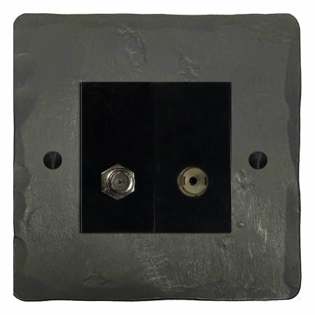 Hand Forged Satellite & TV Socket Outlet Anthracite - Broughtons ...