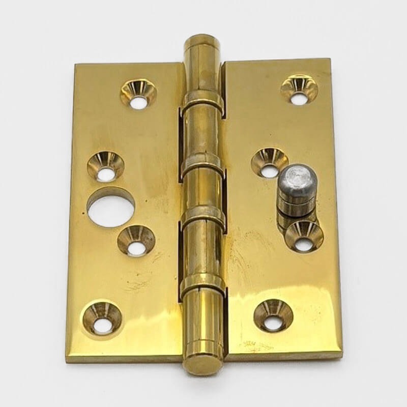Ball Race Security Hinges 1550 4" x 3" Polished Brass Unlacquered - Broughtons Lighting ...