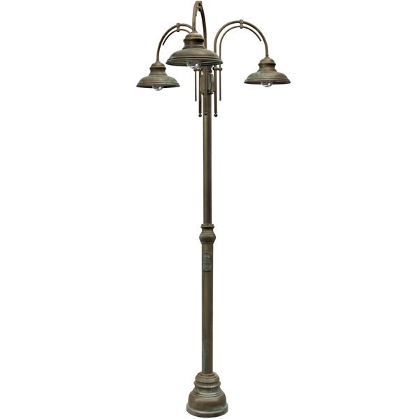 Mill Triple Lamp Post 1723 Aged Copper Clear Glass - Broughtons ...