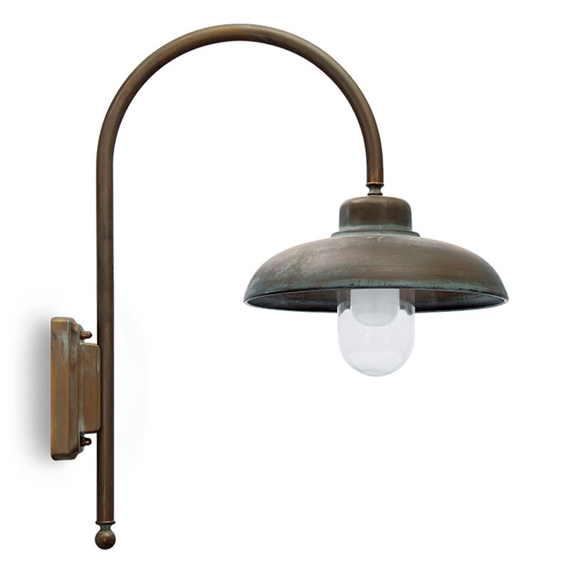 Samoa Outdoor Wall Lamp 1770 Aged Copper Clear Glass - Broughtons ...