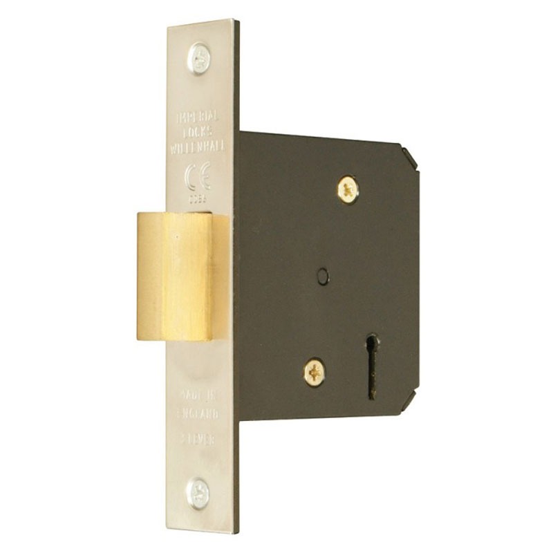 3 Lever Mortice Deadlock G3004 2.5" Polished Stainless Steel ...
