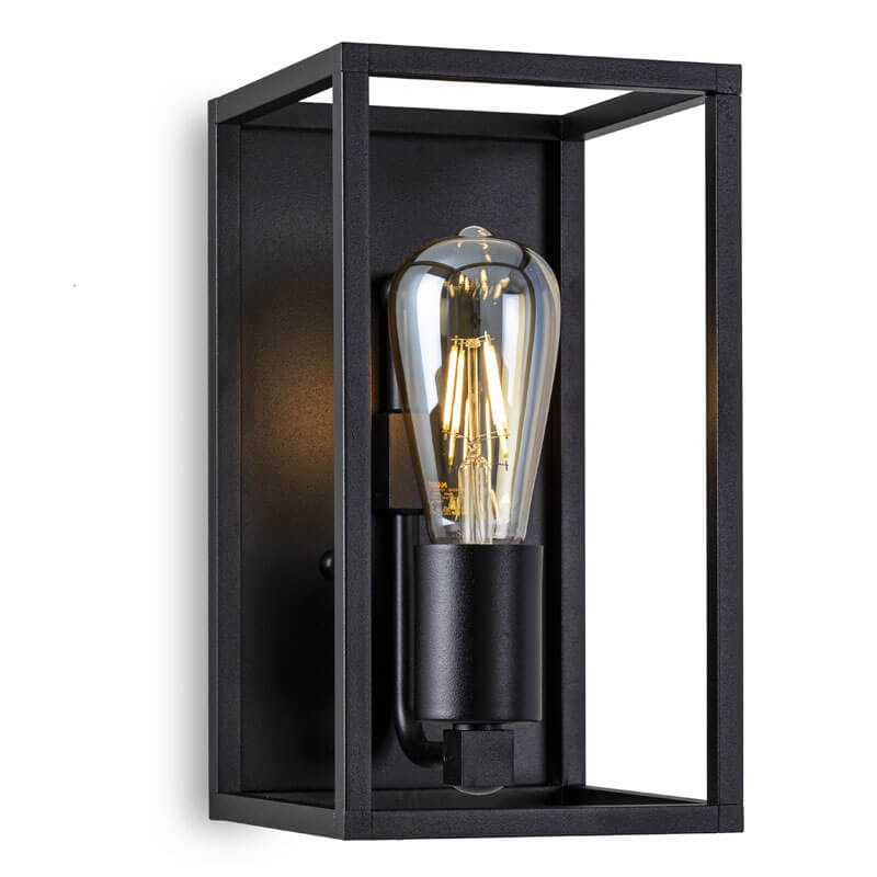 Cubic Box Wall Light 3385 Black - Broughtons Lighting & Ironmongery