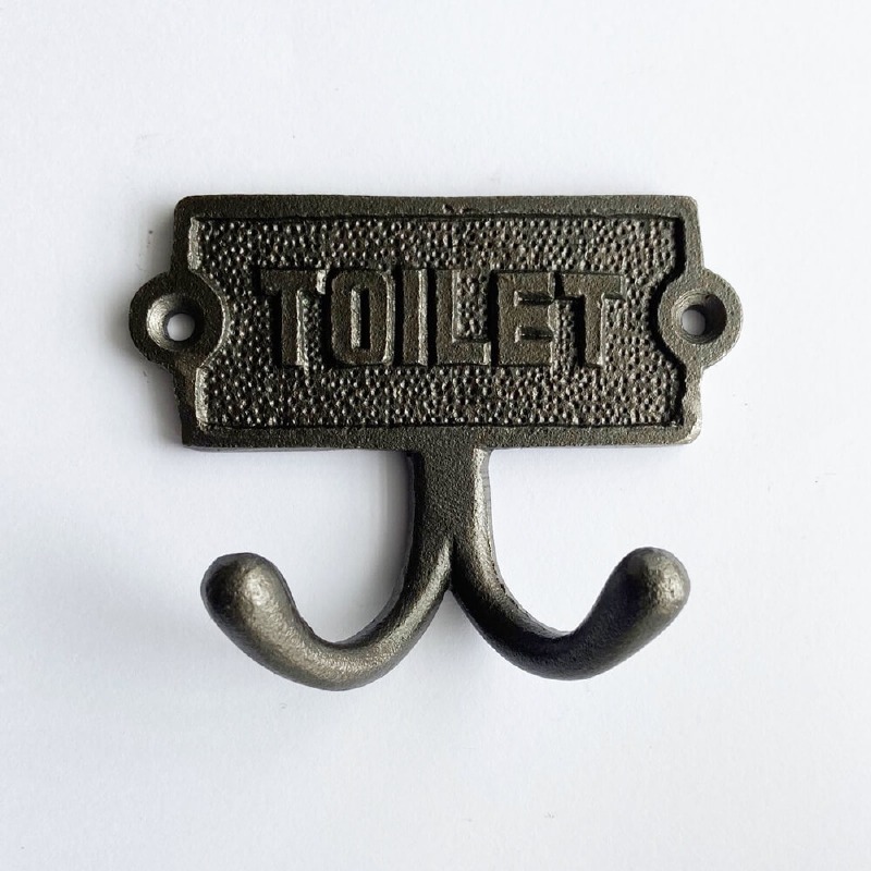 Toilet Robe Hook Antique Iron - Broughtons Lighting & Ironmongery