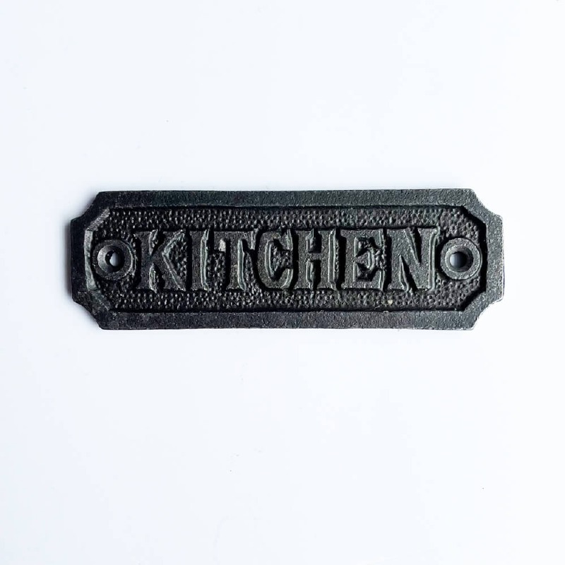 Kitchen - Cast Iron Door Sign - Broughtons Lighting & Ironmongery