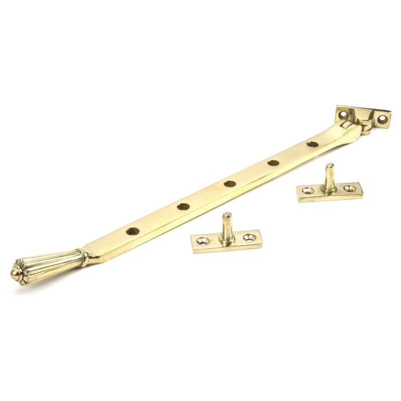 From The Anvil Hinton Window Stay 12" Polished Brass - Broughtons ...