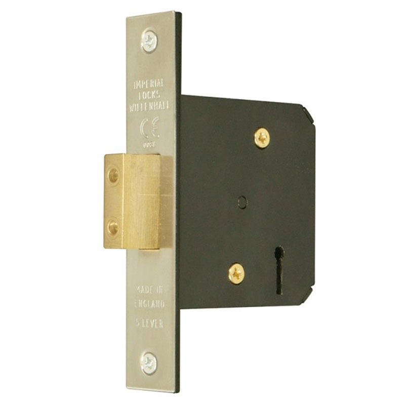 5 Lever Mortice Deadlock G5004 2.5" Satin Stainless Steel - Broughtons ...