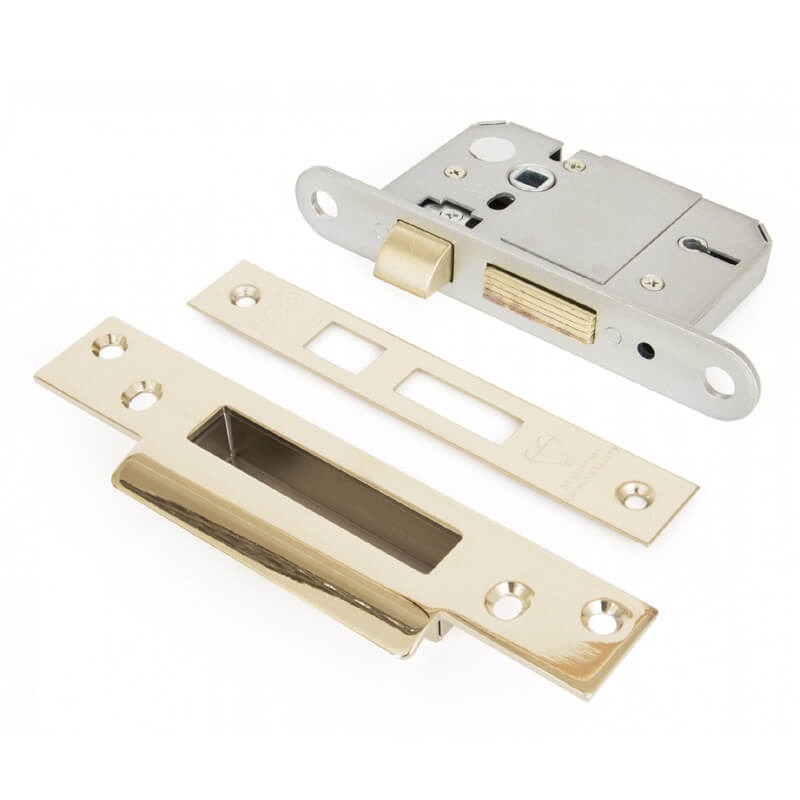 From The Anvil 5 Lever Sash Lock BS 2.5" PVD Brass - Broughtons ...
