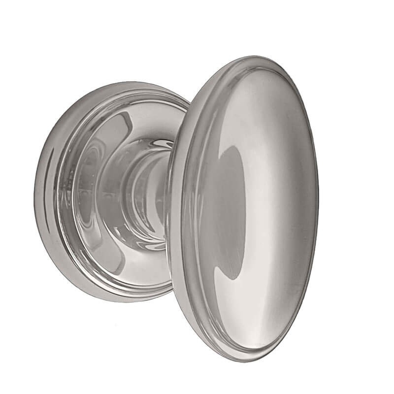 Constable Oval Door Knob Concealed Fix 60mm Rose Polished Chrome ...