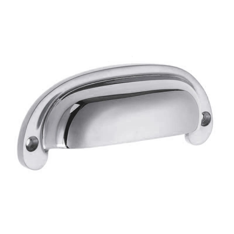 Cast Drawer Pull Polished Chrome - Broughtons Lighting & Ironmongery