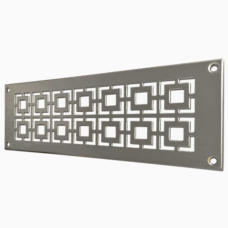 Art Deco Air Vent Cover 9"x 3" Polished Stainless Steel - Broughtons ...