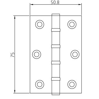 Ball Race Hinges 1510 76.2x50mm Satin Brass - Broughtons Lighting ...