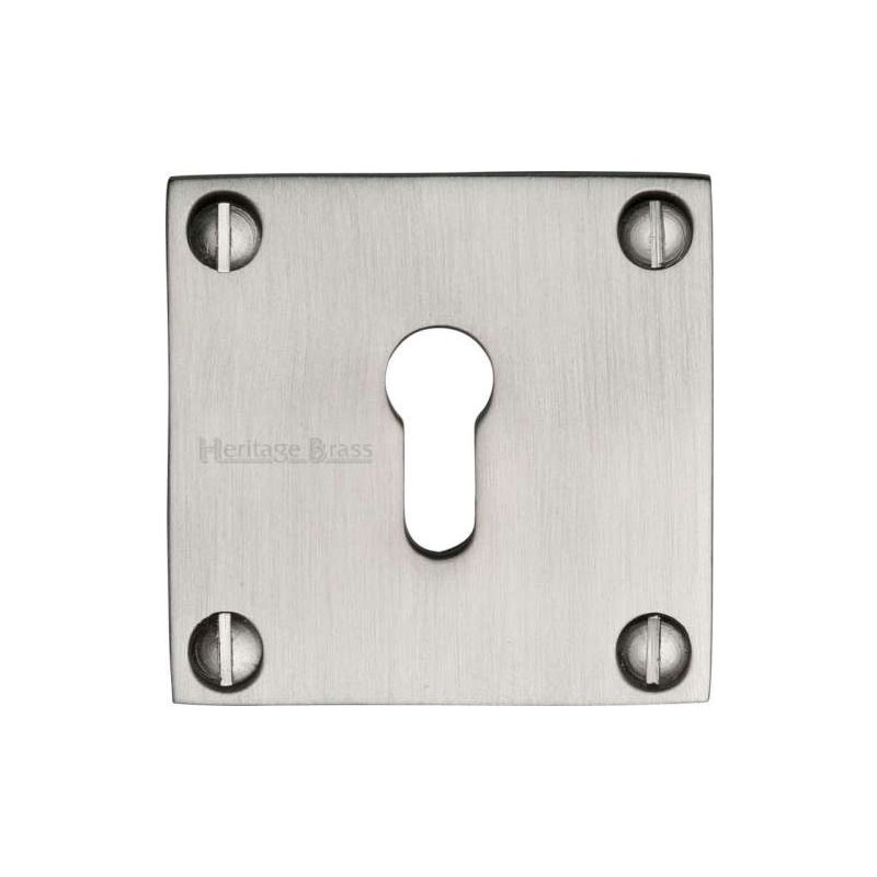 Heritage BAU1556 Square Escutcheon Satin Nickel - Broughtons Lighting ...