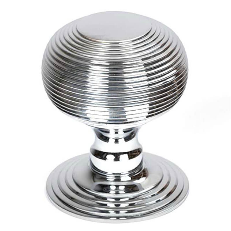From The Anvil Beehive Centre Door Knob Polished Chrome - Broughtons Lighting & Ironmongery