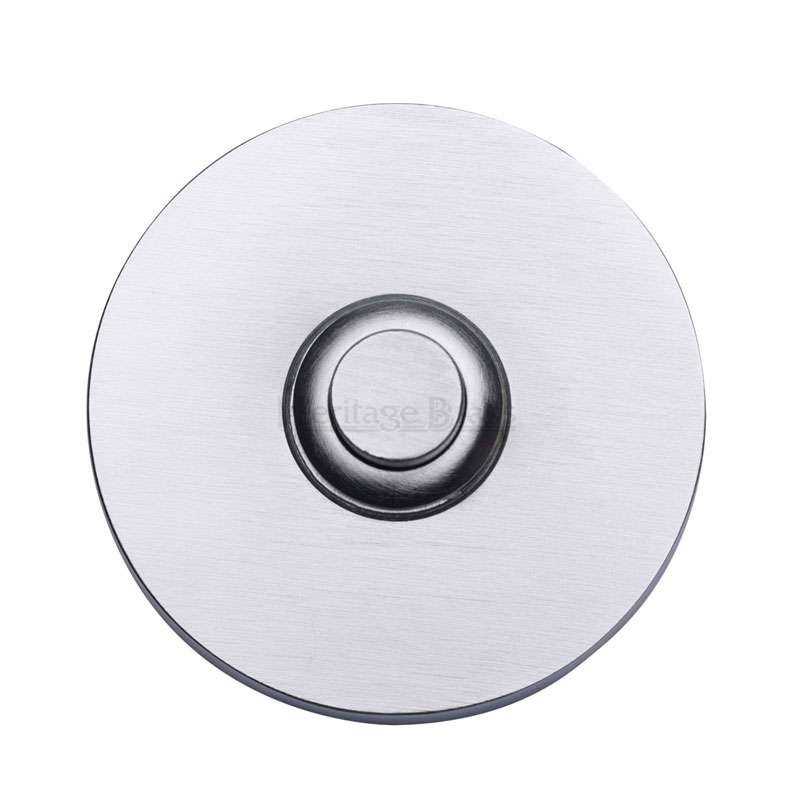 Heritage Round Bell Push V1184 Satin Chrome - Broughtons Lighting ...