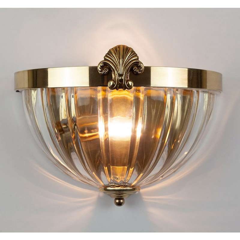 Belzoni Scallop Wall Light Mellow Brass - Broughtons Lighting & Ironmongery