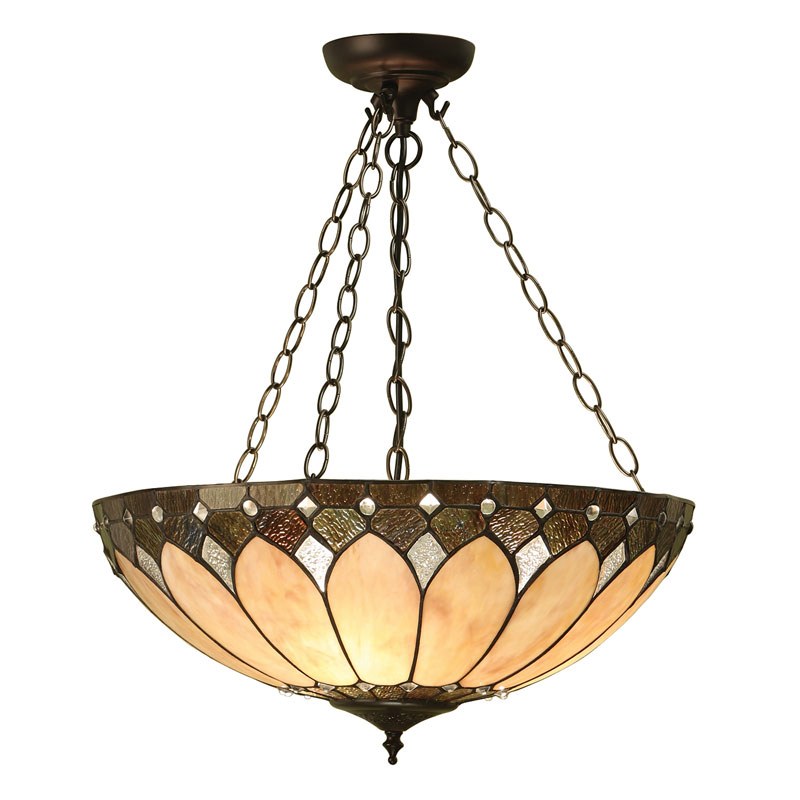 Interiors 1900 Brooklyn Tiffany Inverted Ceiling Pendant Light ...