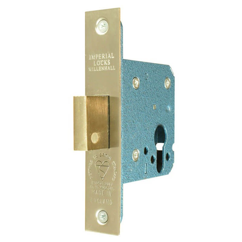 British Standard Euro Mortice Deadlock G7134 3" Satin Brass Unlacquered ...