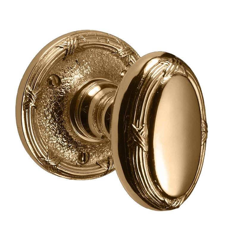 Brassart Burlington Oval Mortice Door Knobs Polished Brass Lacquered - Broughtons Lighting ...