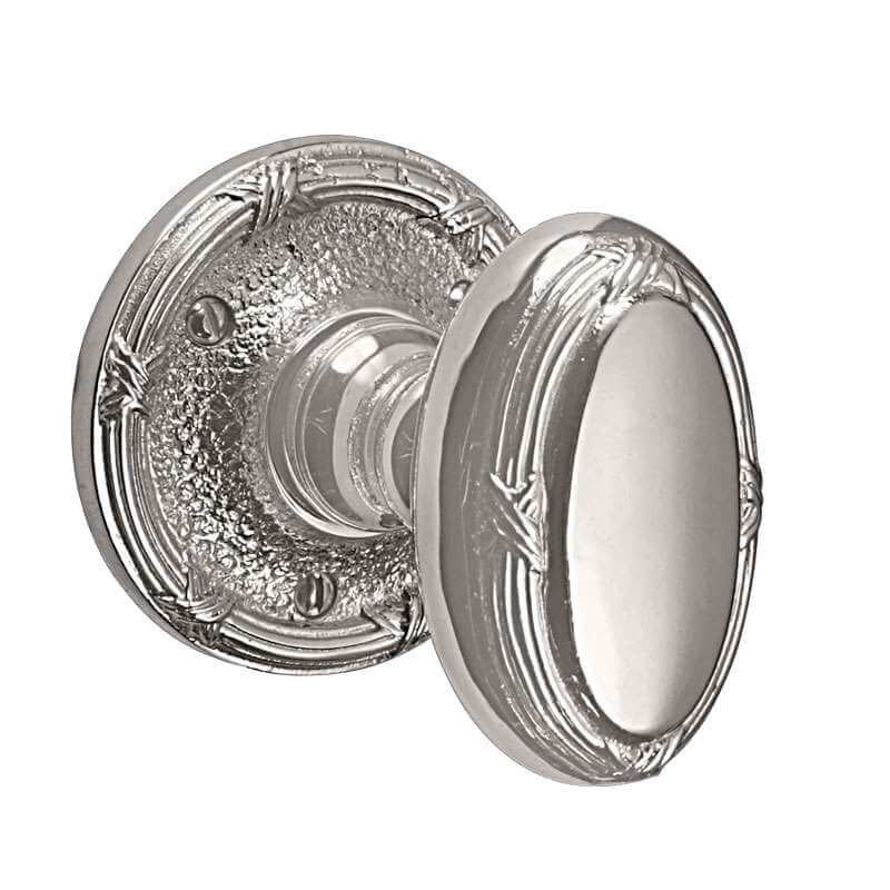 Brassart Burlington Oval Mortice Door Knobs Polished Chrome - Broughtons Lighting & Ironmongery