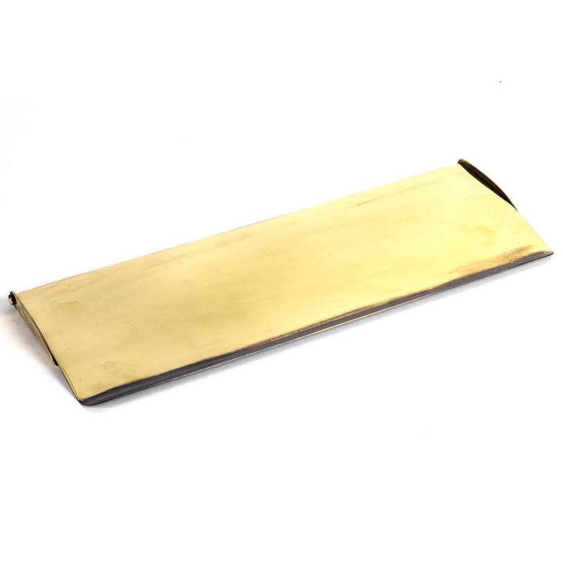 From The Anvil Large Internal Letter Box Flap Aged Brass - Broughtons ...
