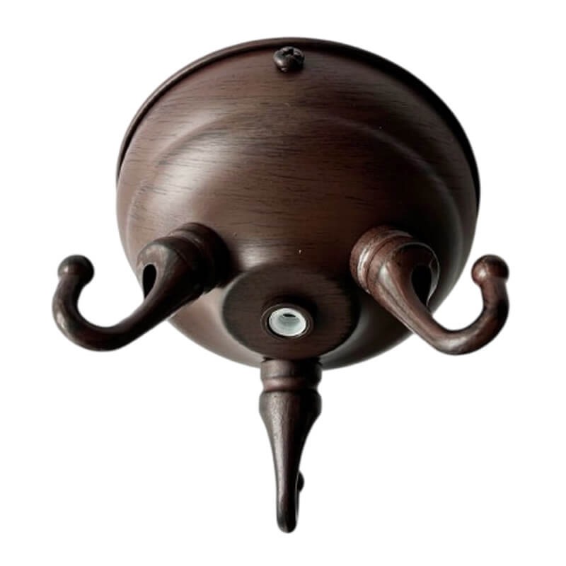 Triple Ceiling Hook Plate Metal Antique - Broughtons Lighting & Ironmongery