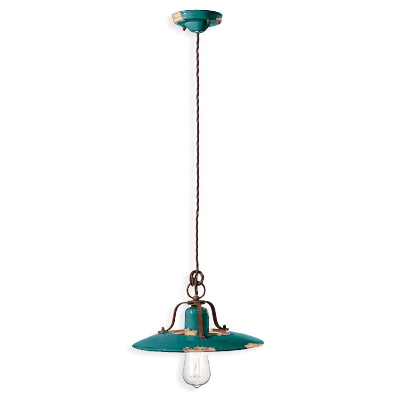 Ferroluce Ceiling Light C1442 Vintage Verde - Broughtons Lighting ...