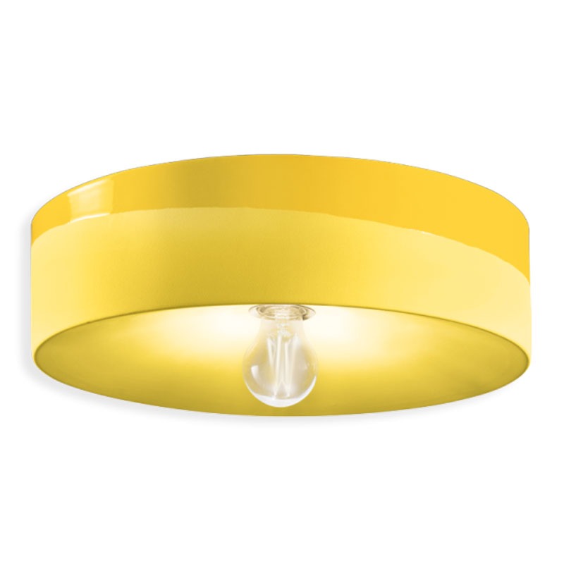 Ferroluce Flush Ceiling Light C1792 Giallo Limone - Broughtons Lighting ...
