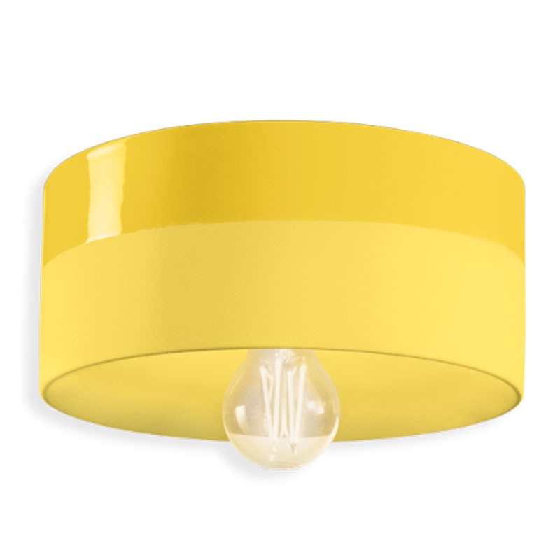 Ferroluce Flush Ceiling Light C1793 Giallo Limone - Broughtons Lighting ...