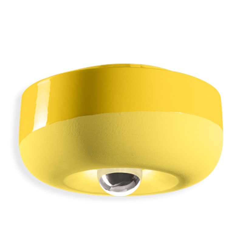 Ferroluce Flush Ceiling Light C2542 Giallo Limone - Broughtons Lighting ...