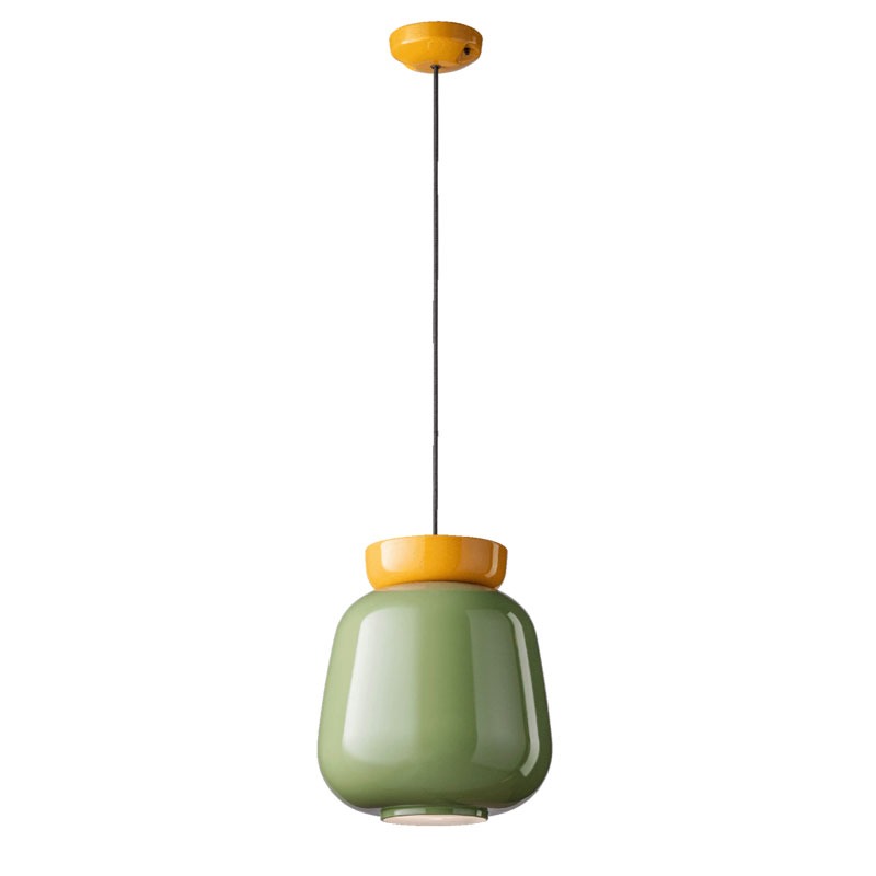 Ferroluce Corcovado Ceiling Light C2740 Giallo & Verde Salvia ...