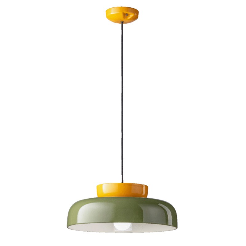 Ferroluce Maracana Ceiling Light C2745 Giallo & Verde Salvia ...