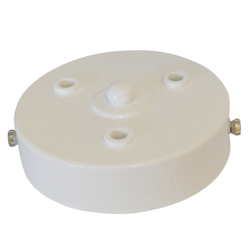 Ceiling Rose 3 Outlets White - Broughtons Lighting & Ironmongery