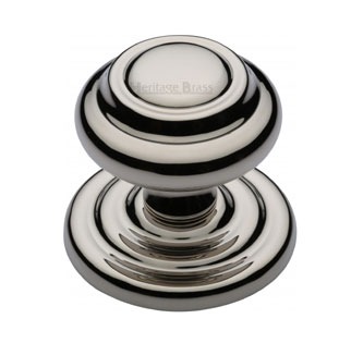 Heritage V905 Centre Door Knob Polished Nickel - Broughtons Lighting & Ironmongery