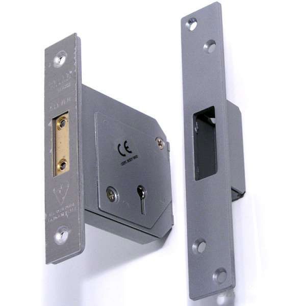 Chubb 5 Lever Deadlock Satin Chrome - Broughtons Lighting & Ironmongery