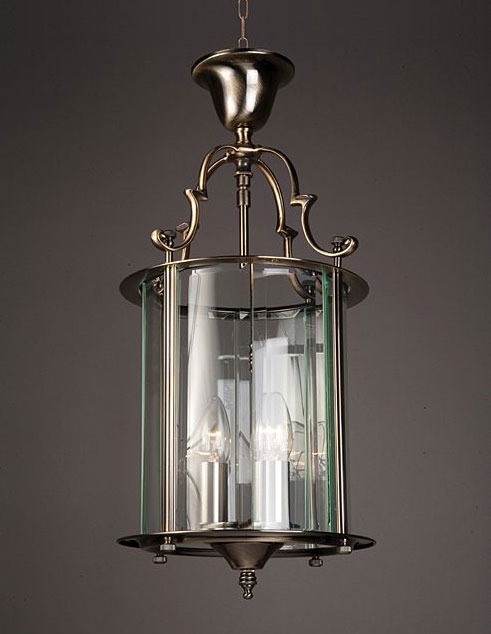 Colchester 3 Light Round Lantern Antique Brass - Broughtons Lighting ...