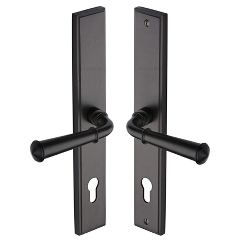 Heritage Colonial Multipoint Door Handles Left Hand Matt Bronze ...