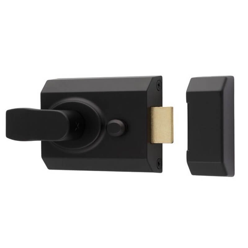 Contract Night Latch 60mm Matt Black - Broughtons Lighting & Ironmongery