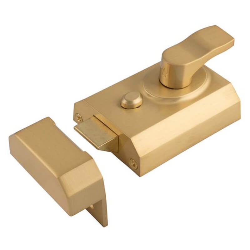 Contract Night Latch 60mm Satin Brass - Broughtons Lighting & Ironmongery