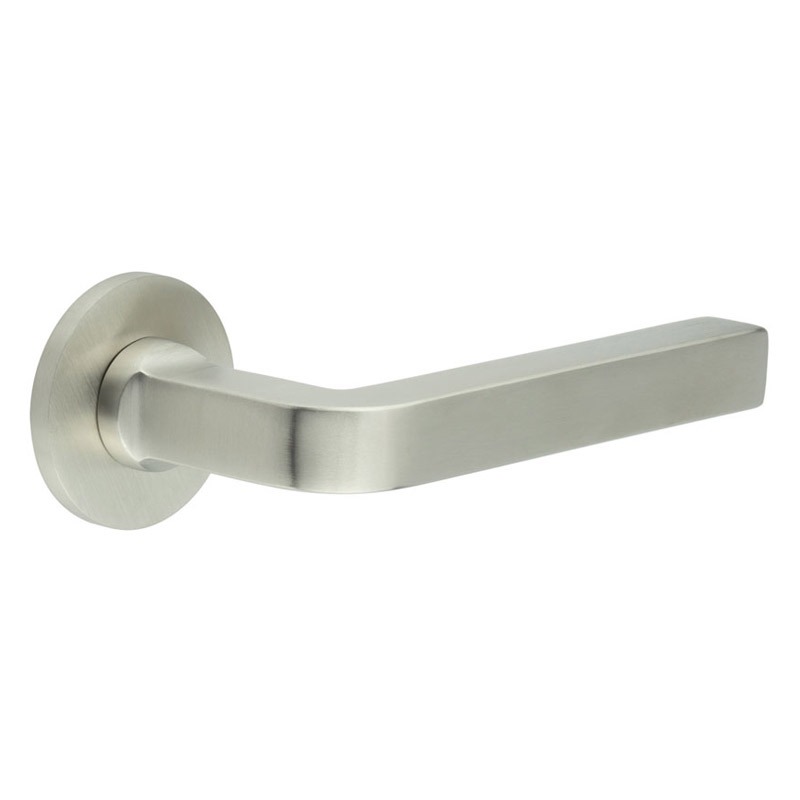 Eaton Handle on Unsprung Round Rose Satin Stainless Steel - Broughtons ...