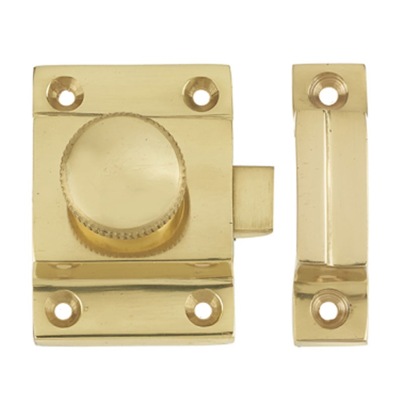 Traditional Cupboard Catch Polished Brass - Broughtons Lighting ...