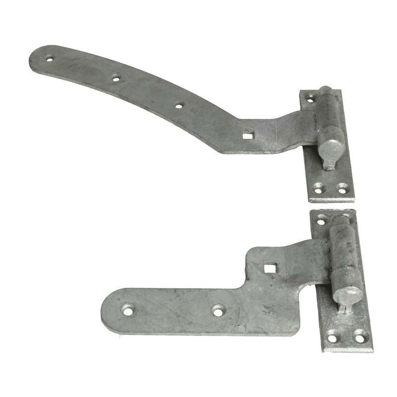 Curved Gate Hinges Set Left Hand 12" Galvansed Steel - Broughtons ...