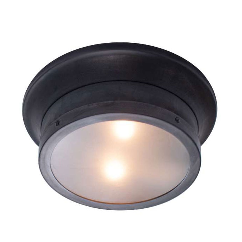 Deco Small Round Bulkhead Light IP44 Antique Brass - Broughtons ...