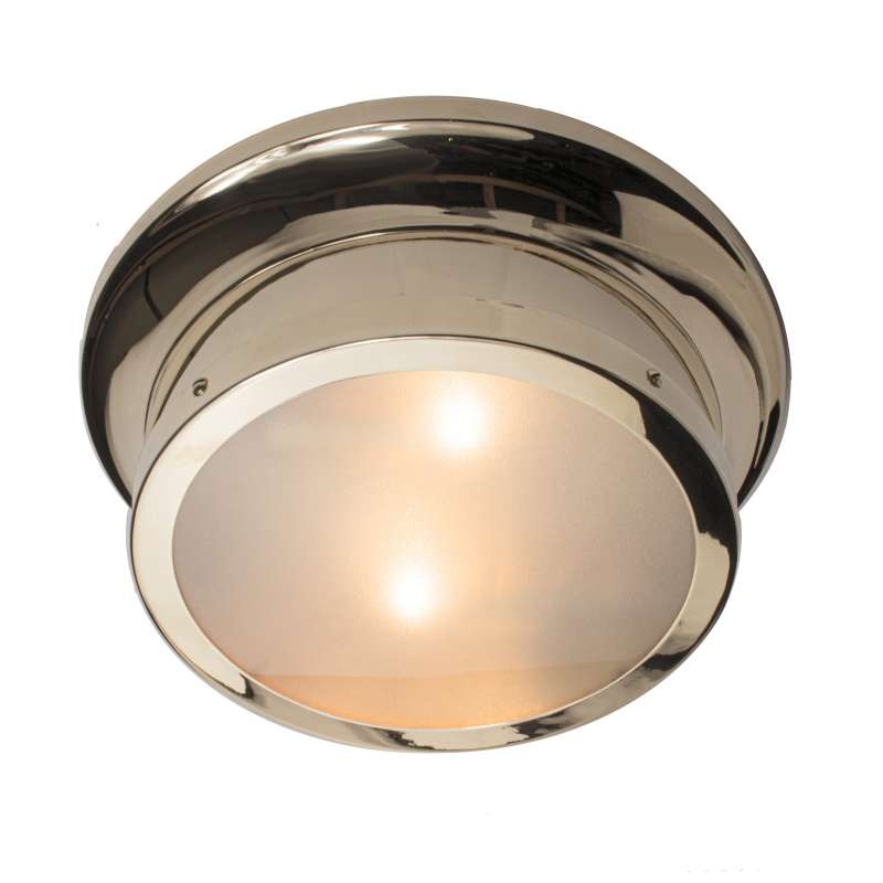 Deco Small Round Bulkhead Light IP44 Nickel - Broughtons Lighting ...