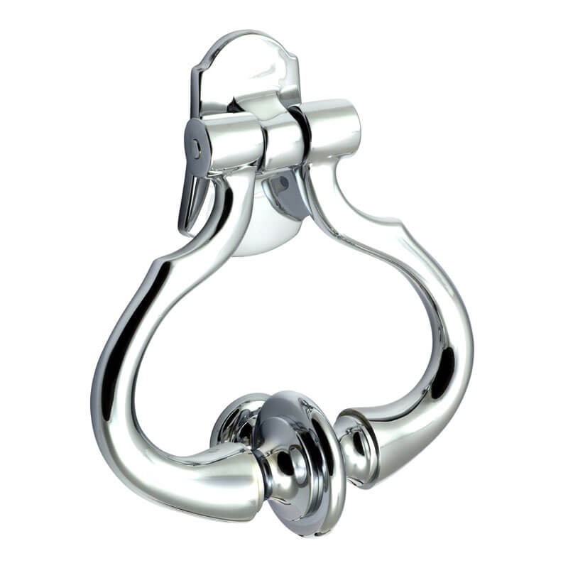 Diplomat Door Knocker Polished Chrome - Broughtons Lighting & Ironmongery
