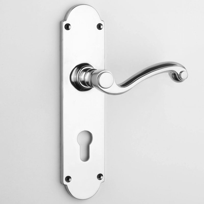 Aston Victorian Euro Profile Door Handle Polished Chrome - Broughtons ...