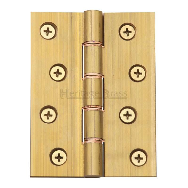 Heritage Double Phosphur Hinges HG99-355 4" x 3" Natural Brass ...
