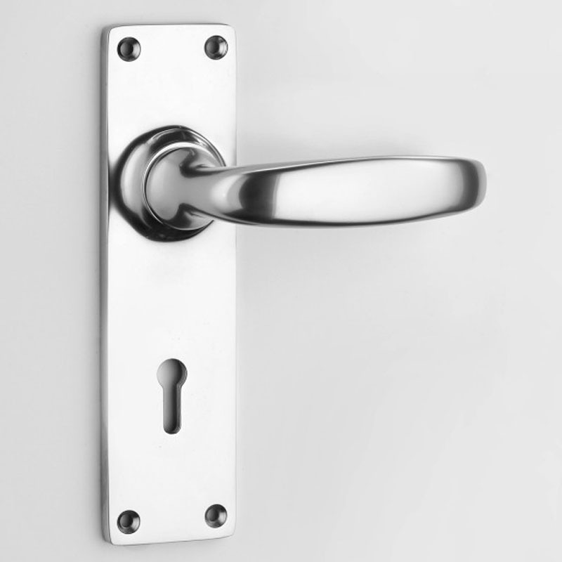 Aston Oval Lock Door Handles Polished Chrome - Broughtons Lighting ...