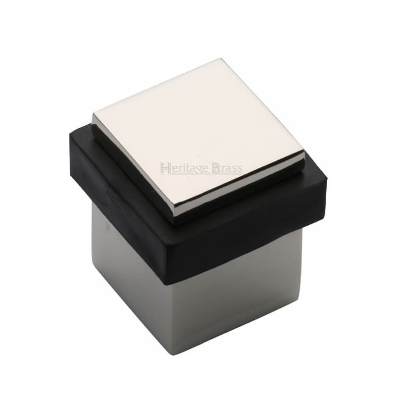 Heritage Floor Mounted Square Door Stop V1089 Polished Nickel ...