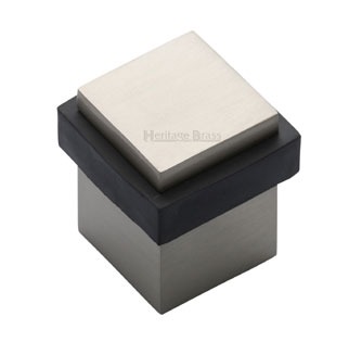 Heritage Floor Mounted Square Door Stop V1089 Satin Nickel - Broughtons ...